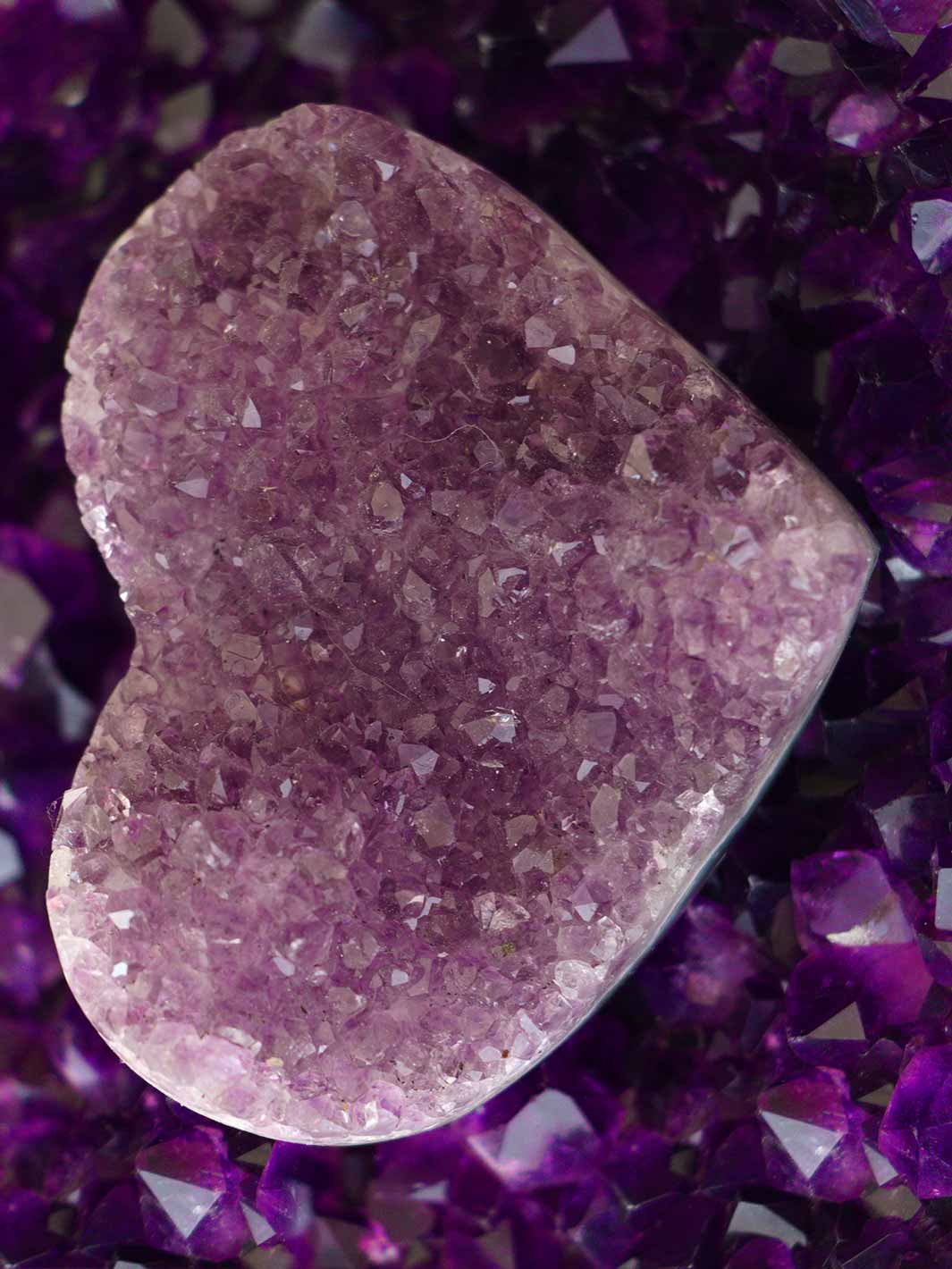 Ametyst klynge I Hjerteform Fra Brasilien – krystaller